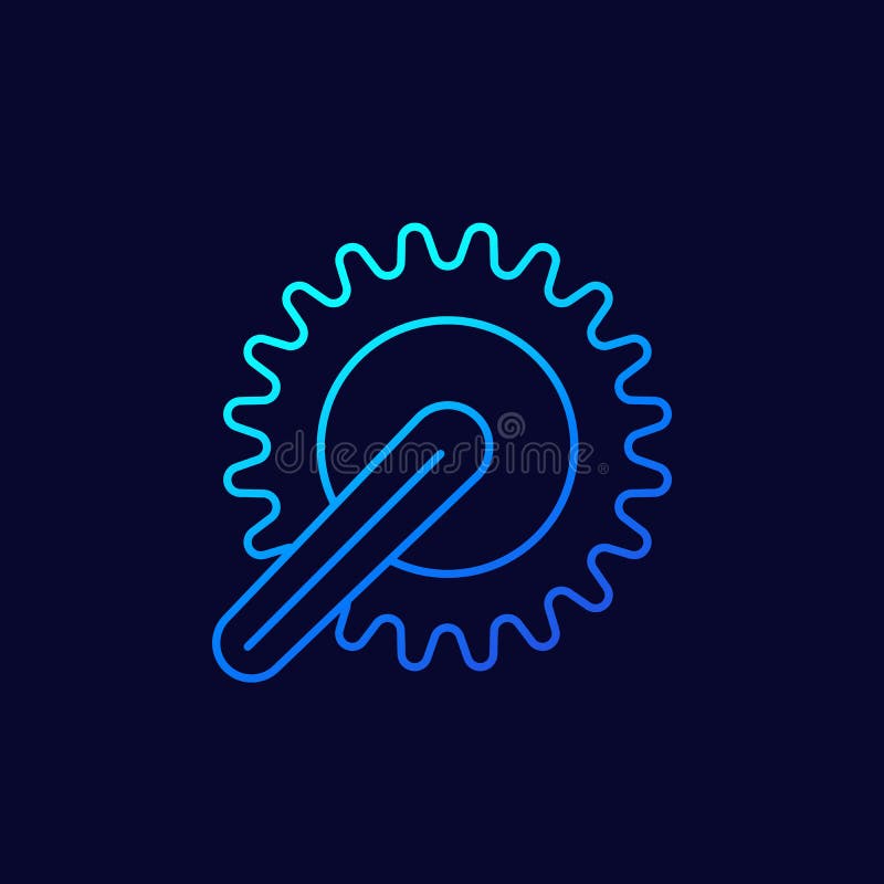 Bicycle crank stock vector. Illustration of chain, gear - 9991107