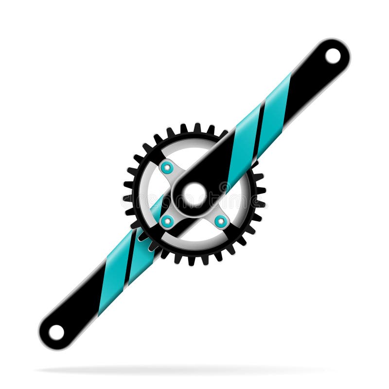 Mountain Bike Crankset stock vector. Illustration of 2x10 - 33590456