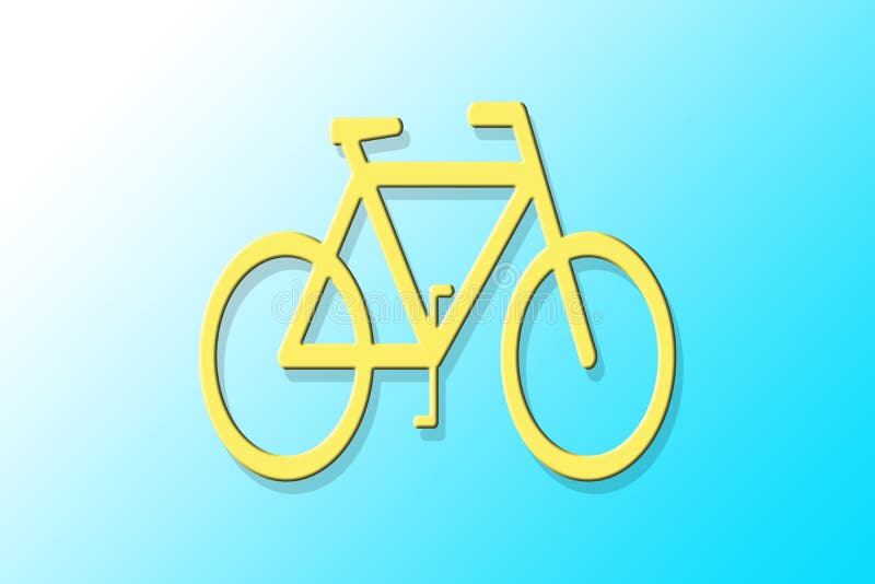 Bicycle or Cycle Shape or Icon Isolated. Stock Illustration ...