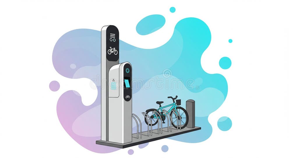 Bicycle Docking Station Stock Illustrations – 105 Bicycle Docking ...