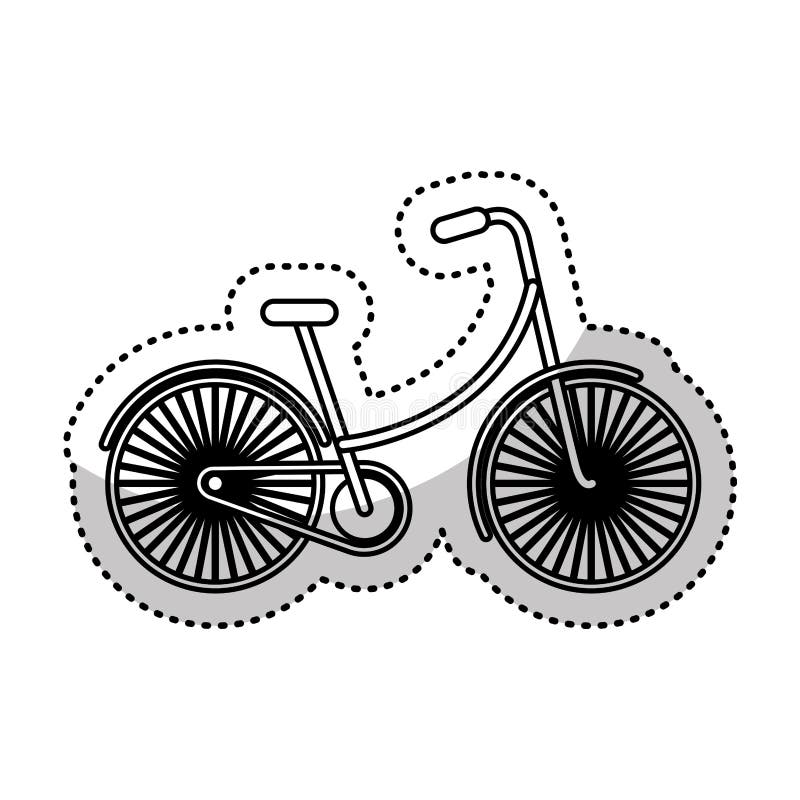 Bicycle Drawing Isolated Icon Stock Illustration - Illustration of ...