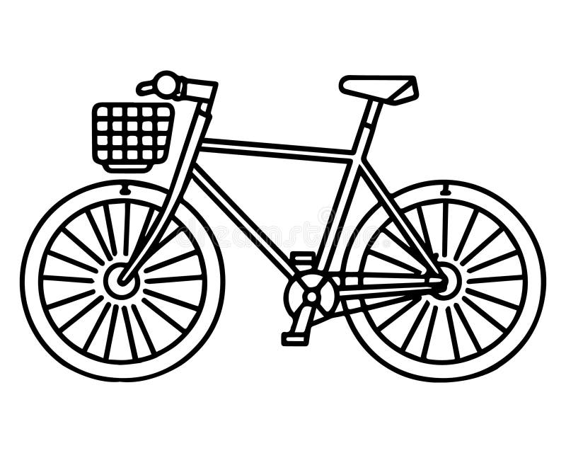 Bicycle Drawing Vector on White Background Vector Illustration Stock ...
