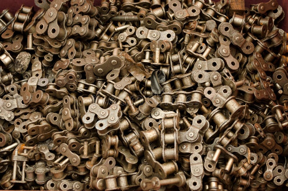 Bicycle Drive Chain Link Pieces Stock Photo - Image of closeup, gear ...