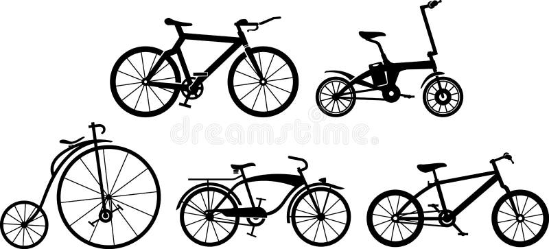 Bicycle evolution set stock vector. Illustration of bicycle - 88295232