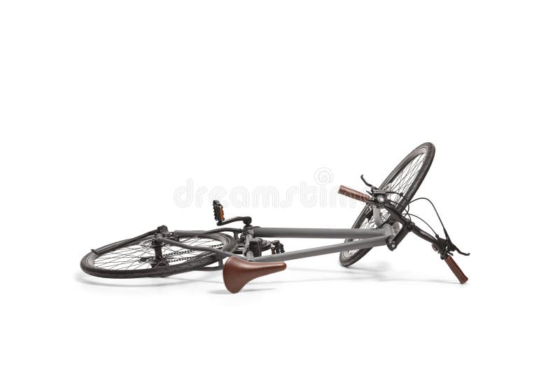 Bicycle Falling on the Ground Stock Image - Image of transport ...