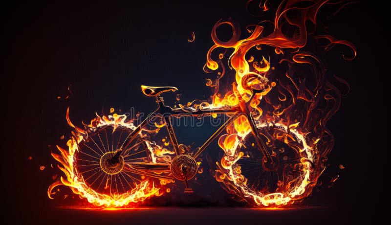 Burning Symbol Bicycle Wheel Stock Photos - Free & Royalty-Free Stock ...