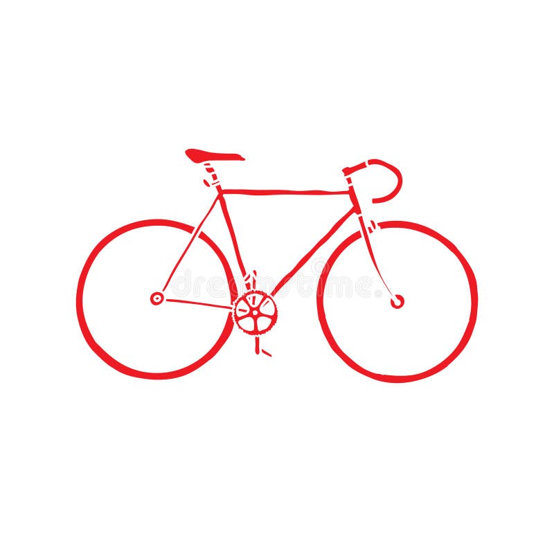 Bicycle Fixed Gear Doodle Icon Stock Illustration - Illustration of ...
