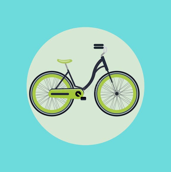 Bicycle flat design vector stock vector. Illustration of bicycle - 45092665