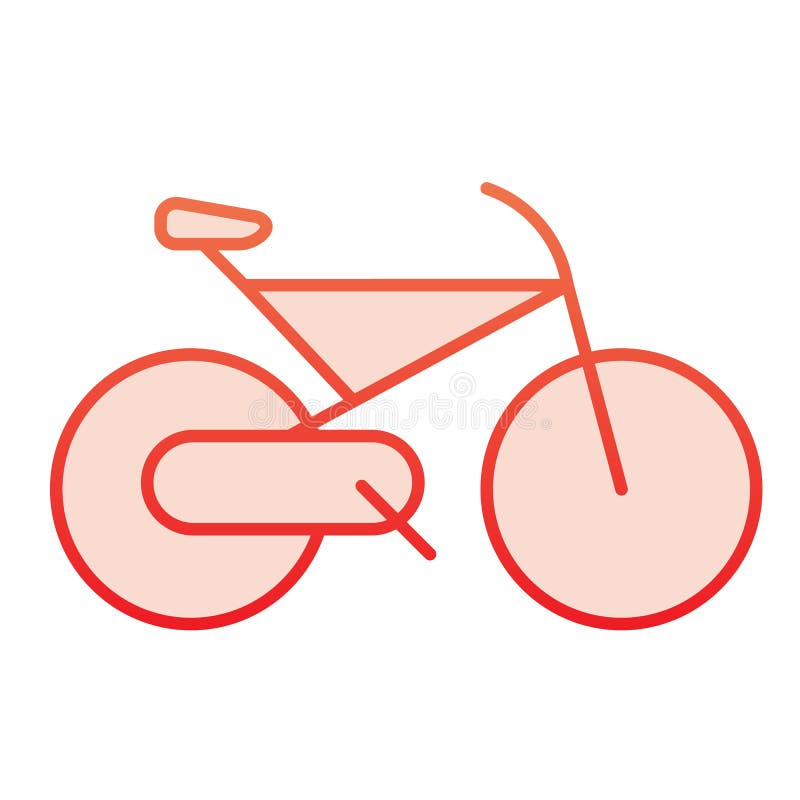 Bicycle Flat Icon. Cycle Red Icons in Trendy Flat Style Stock Vector ...