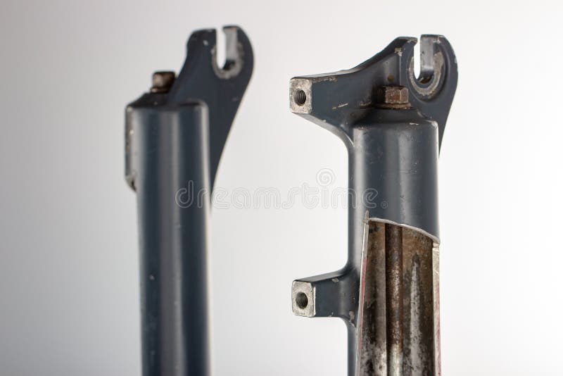 Bicycle Fork in the Section, You Can See All the Components Stock Photo ...