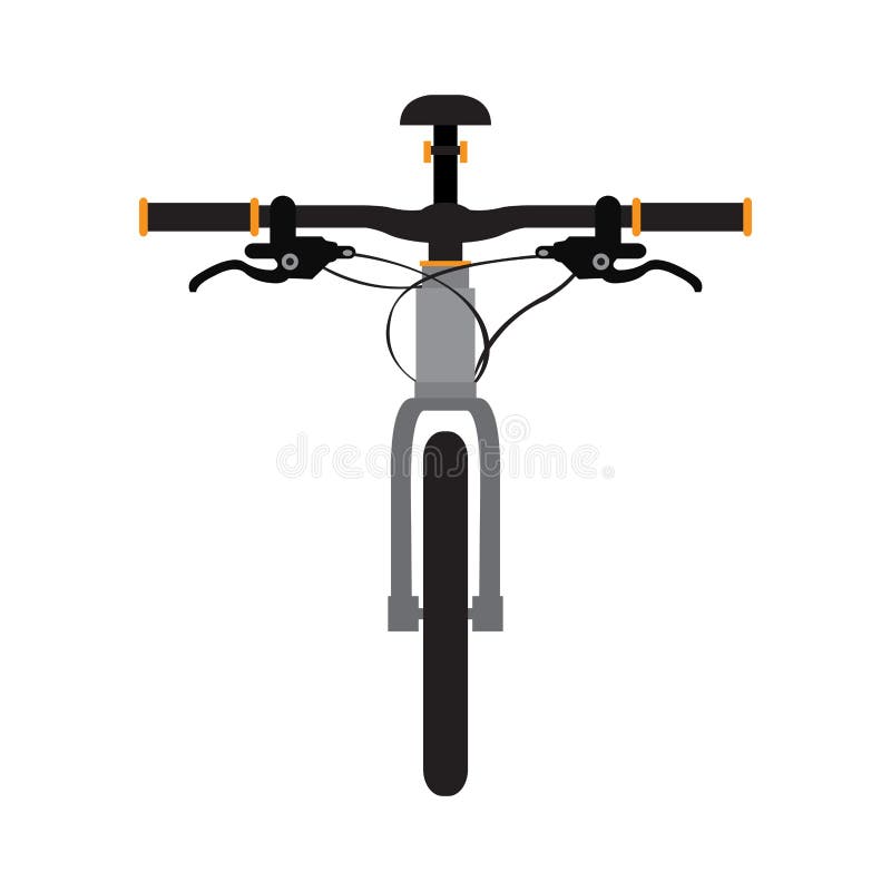 Mountain biker front view stock vector. Illustration of isolated - 70828587