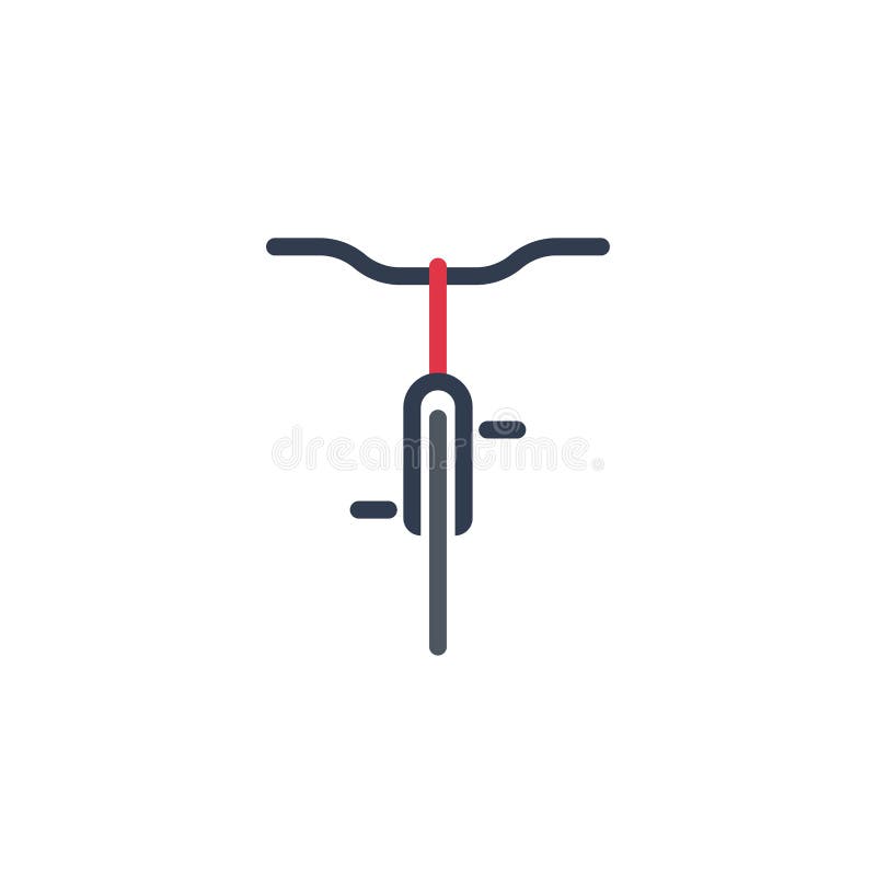 Bicycle Front View Vector Icon Symbol Isolated on White Background ...