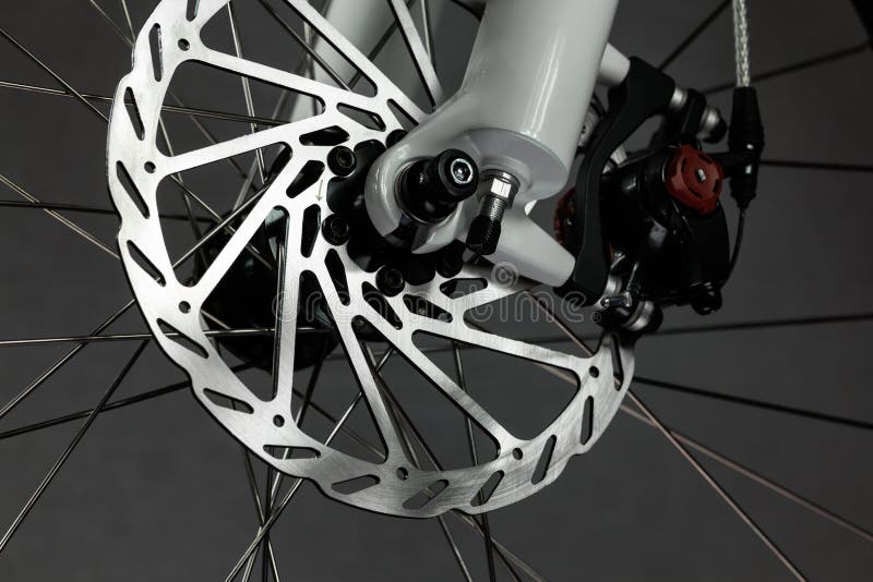 Bicycle Front Wheel with Disk Brake Stock Image - Image of transport ...