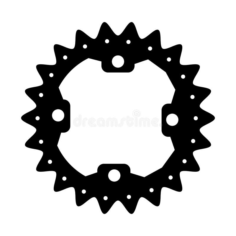 Bicycle gear icon stock vector. Illustration of design - 119175195