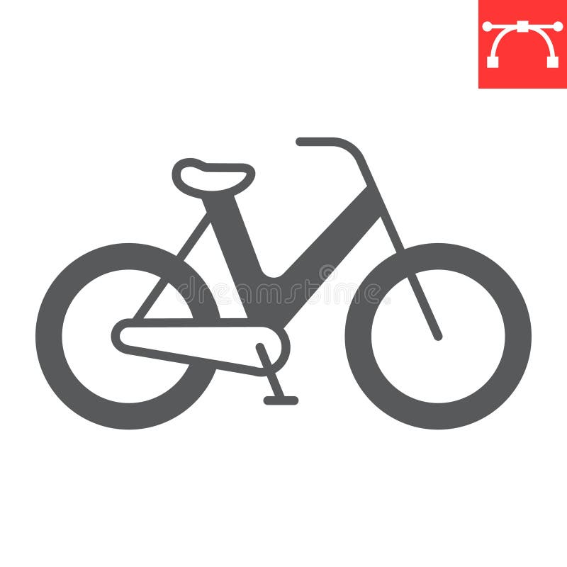 Bicycle Glyph Icon, Cycle and Sport, Bike Sign, Vector Graphics, a ...