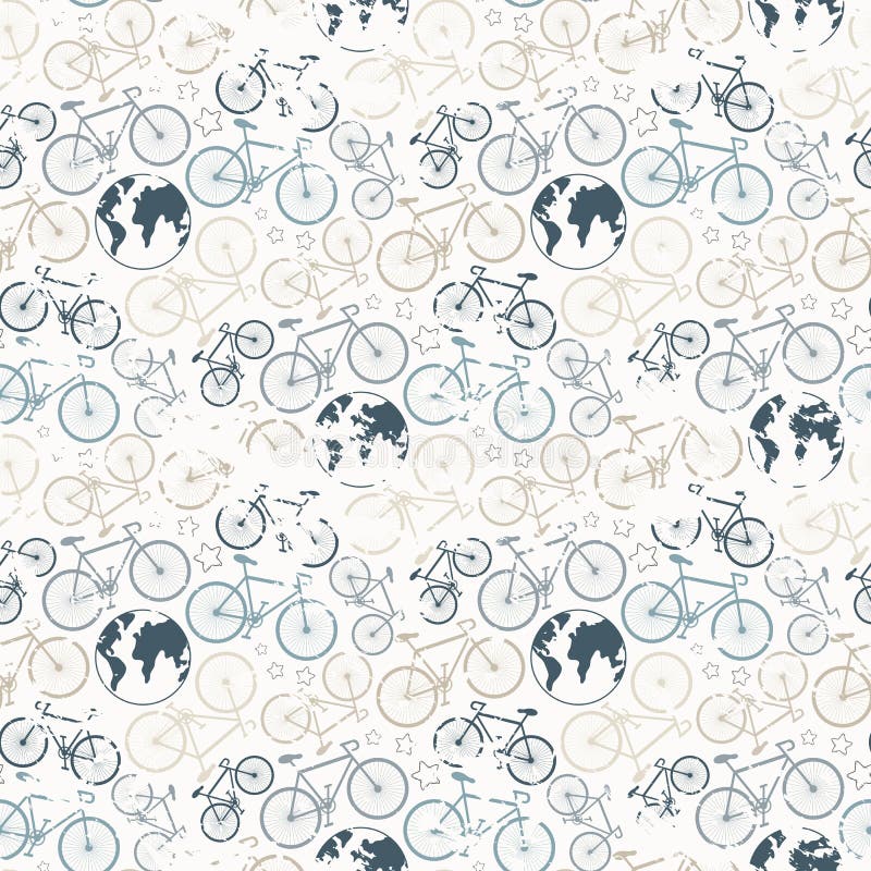 Bicycle grunge pattern stock vector. Illustration of sketch - 68382694