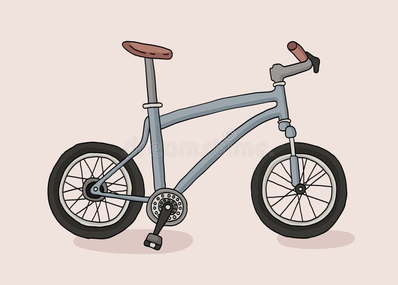 Bicycle Hand Drawn Vector Illustration. Bike Artistic Drawing. Stock ...