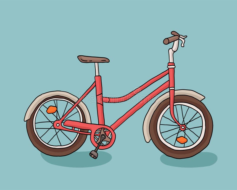 Bicycle Hand Drawn Vector Illustration. Bike Artistic Drawing. Stock ...