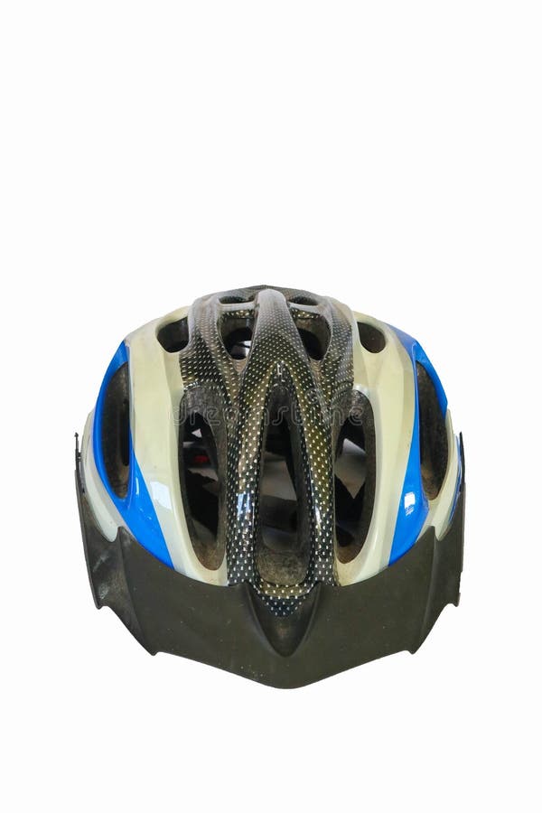 Bicycle Helmet. Blue Bicycle Helmet Isolated on White Background ...