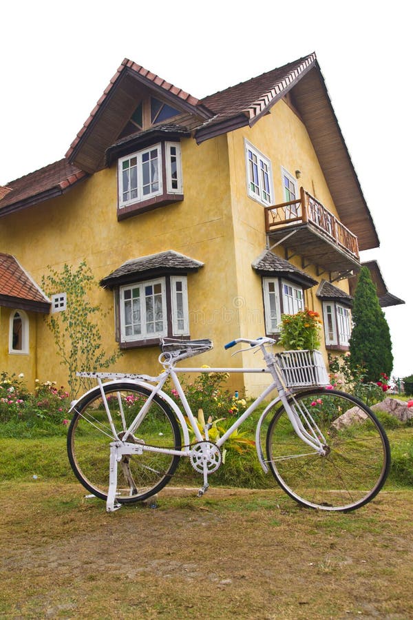 Bicycle home. stock photo. Image of tourism, residential - 23490858