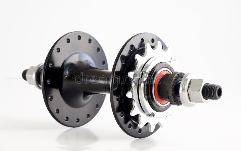 Bicycle hub stock photo. Image of cycle, isolated, rear - 19478550