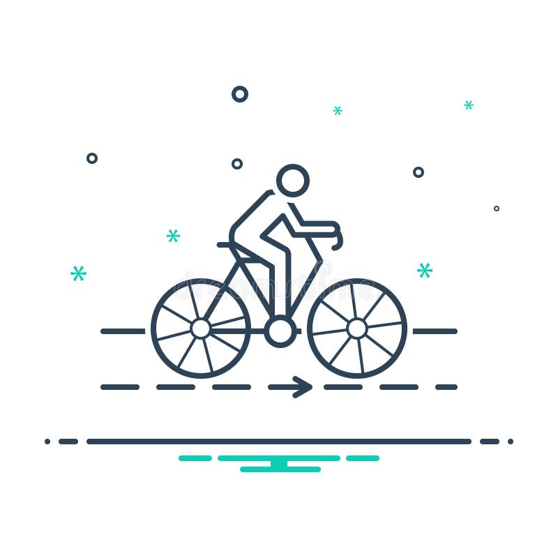 Black Mix Icon for Bicycle, Track and Cyclist Stock Vector ...
