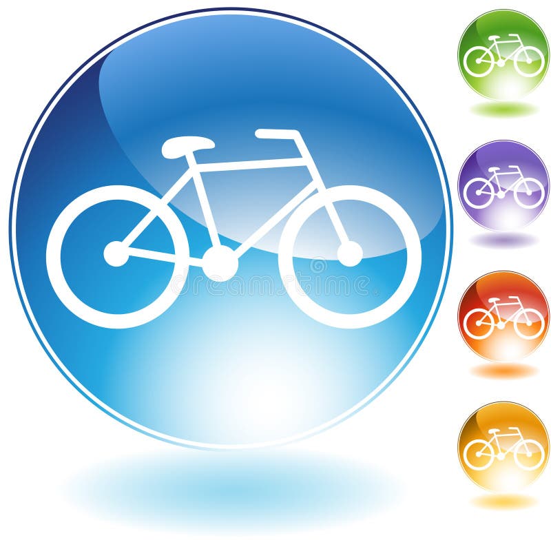 Bicycle Icon stock vector. Illustration of shiny, clipart - 9292675