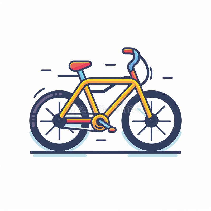 Bicycle Icon Against White Background Stock Illustration - Illustration ...