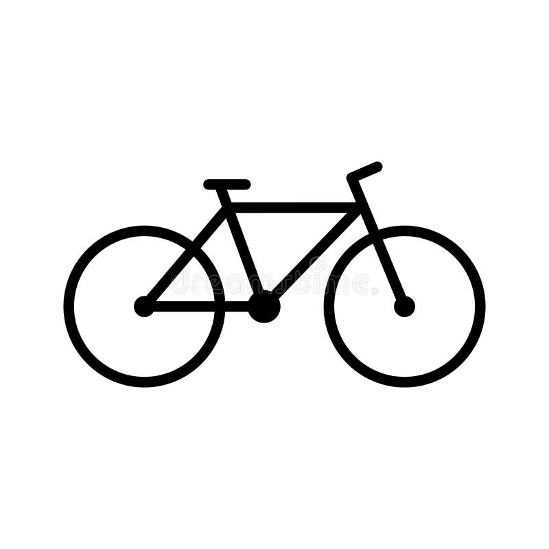 Bicycle Icon. Black Bicycle Icon in Flat Design Stock Illustration ...