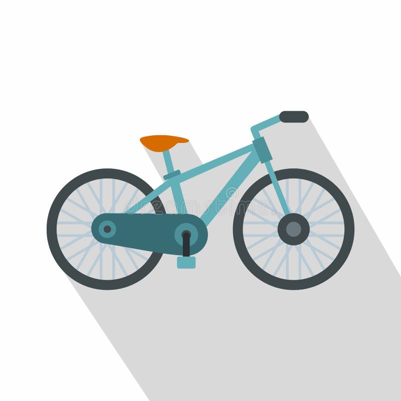 Bicycle icon, flat style stock illustration. Illustration of cycle ...