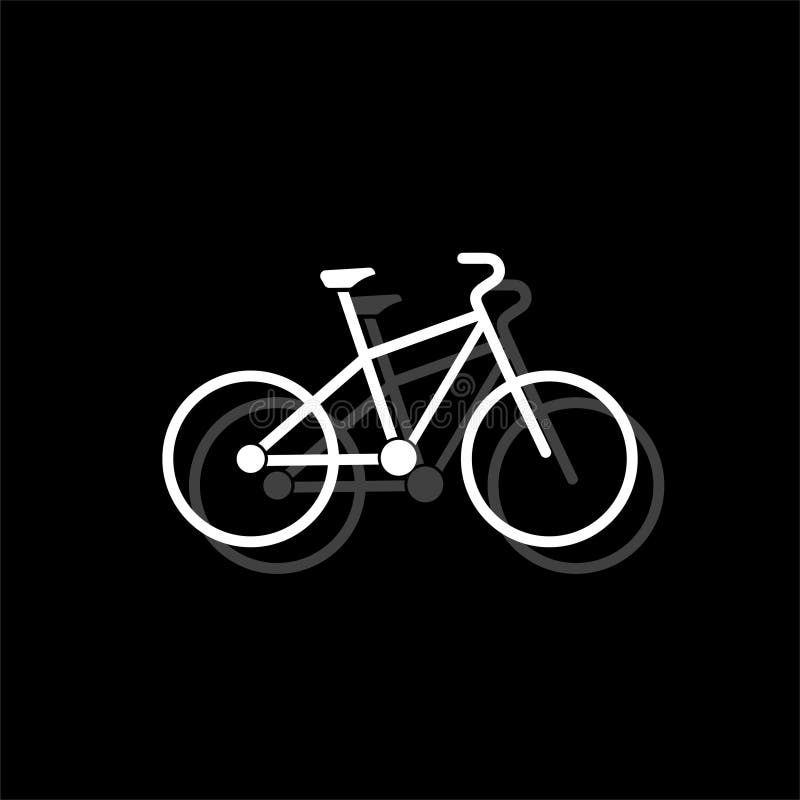 Bicycle icon flat stock illustration. Illustration of white - 138119263
