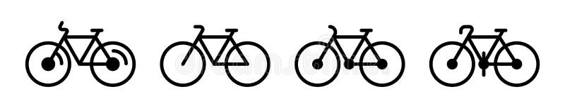 Bicycle Icon Set. Bike Icons Stock Vector - Illustration of icons, bike ...