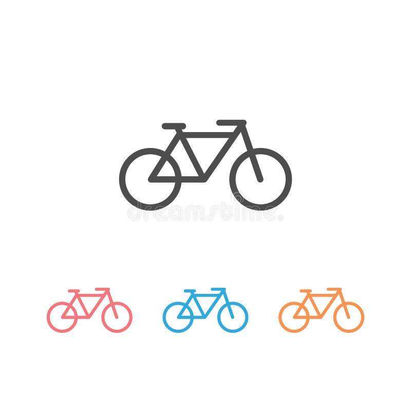 Bicycle Icon Set. Bike Icon Vector Stock Vector - Illustration of bike ...