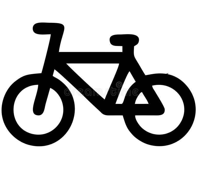 Bicycle Icon Symbol on the White Background Stock Illustration ...