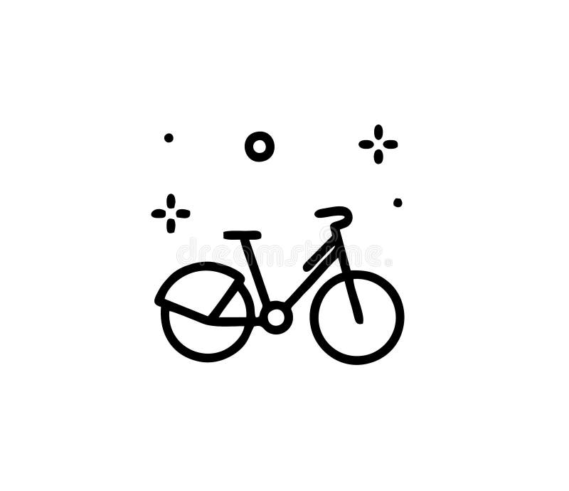 Bicycle Icon Symbol on the White Background Stock Illustration ...