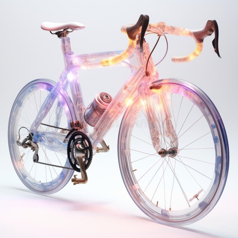 Bicycle Illuminated by Colorful Lights Created with Generative AI ...
