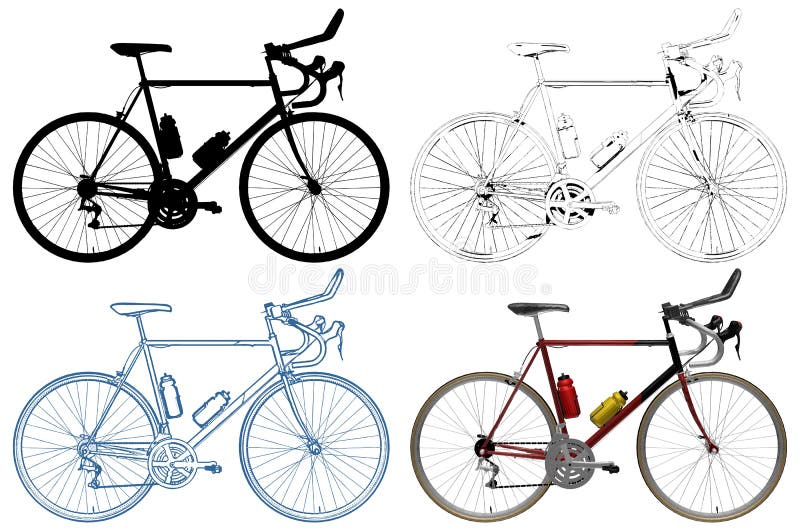 Bicycle Illustration Vector Stock Vector - Illustration of pedals ...
