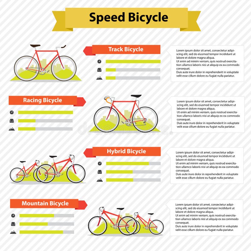 Bicycle infographics stock vector. Illustration of bike - 53999838
