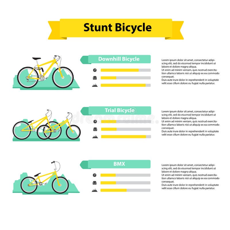 Bicycle Infographics Types of Bicycles Stock Vector - Illustration of ...