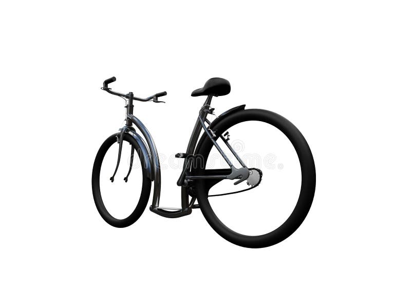 Bicycle isolated back view stock illustration. Illustration of ...