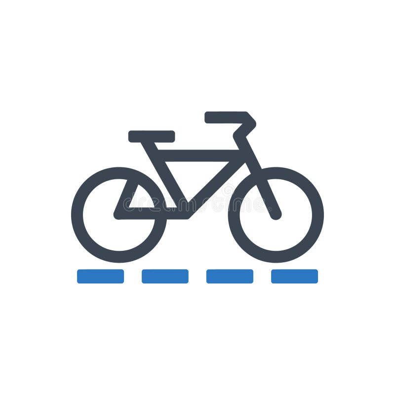 Bicycle Lane Marking Icon stock vector. Illustration of cycling - 361696112