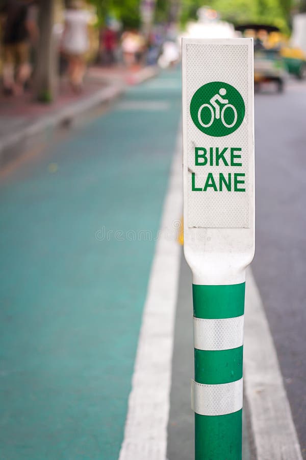 Bicycle lane road sign stock photo. Image of path, bike - 57232902