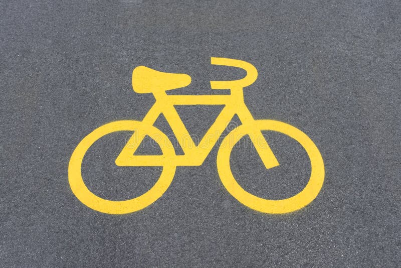 Bicycle Lane stock image. Image of symbol, sign, fitness - 32785691
