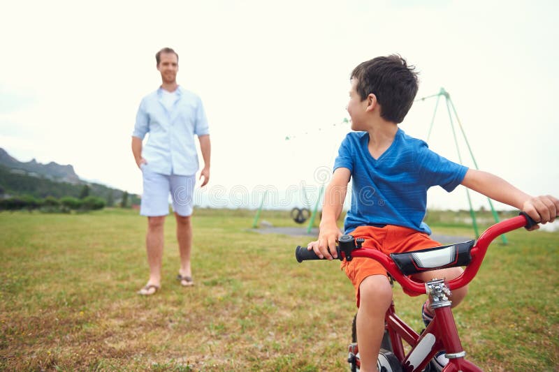 Bicycle lessons stock image. Image of bike, learning - 34708701
