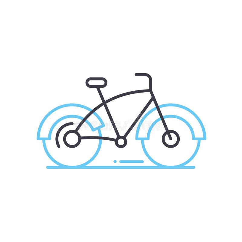 Bicycle Line Icon, Outline Symbol, Vector Illustration, Concept Sign ...
