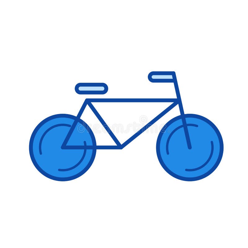 Blue Bicycle Vector Cartoon Illustration. Stock Vector - Illustration ...