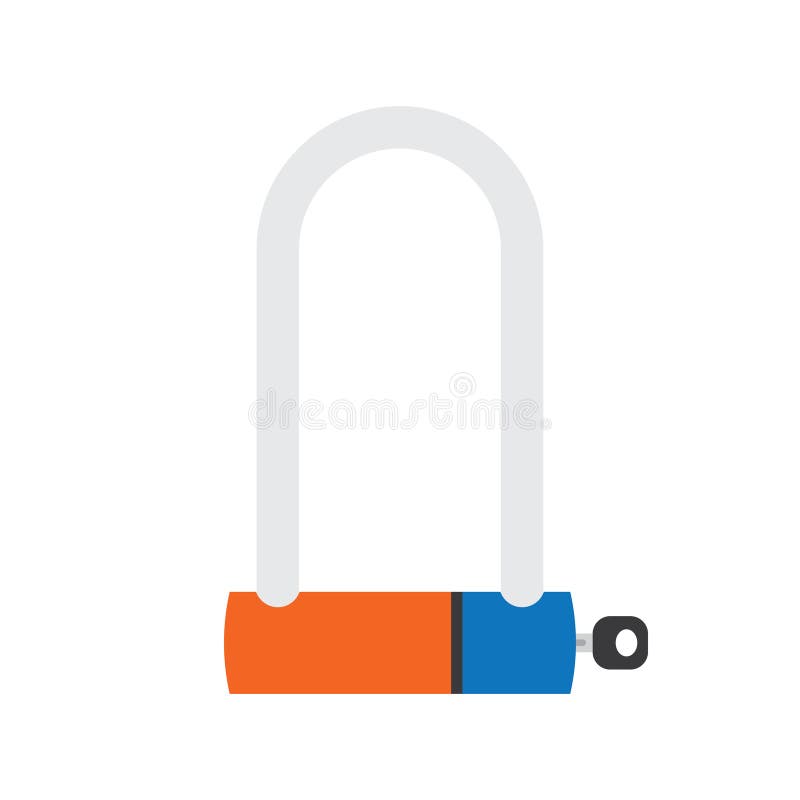 Bicycle lock icon stock vector. Illustration of isolated - 86261594