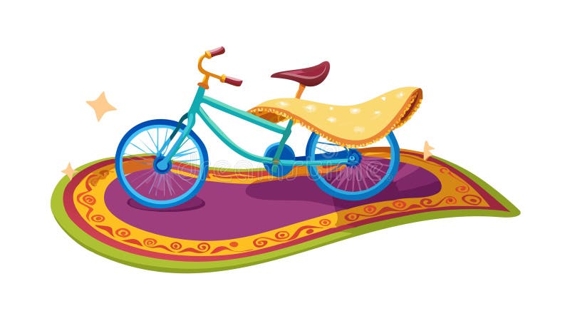 Bicycle on a Magic Carpet Vector Concept, Vector Design Generative AI ...