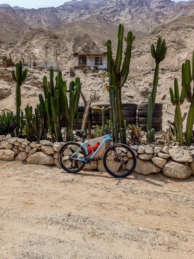 A bicycle in the mountain. stock image. Image of outdoor - 220769343