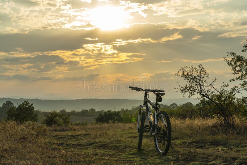 A Bicycle on an Unmaintained Track Stock Photo - Image of adult, motion ...